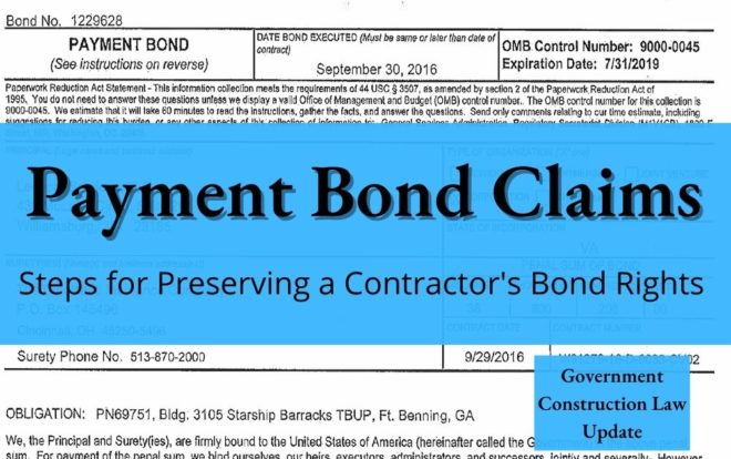 How to Make a Payment Bond Claim on a Public Project | Government ...